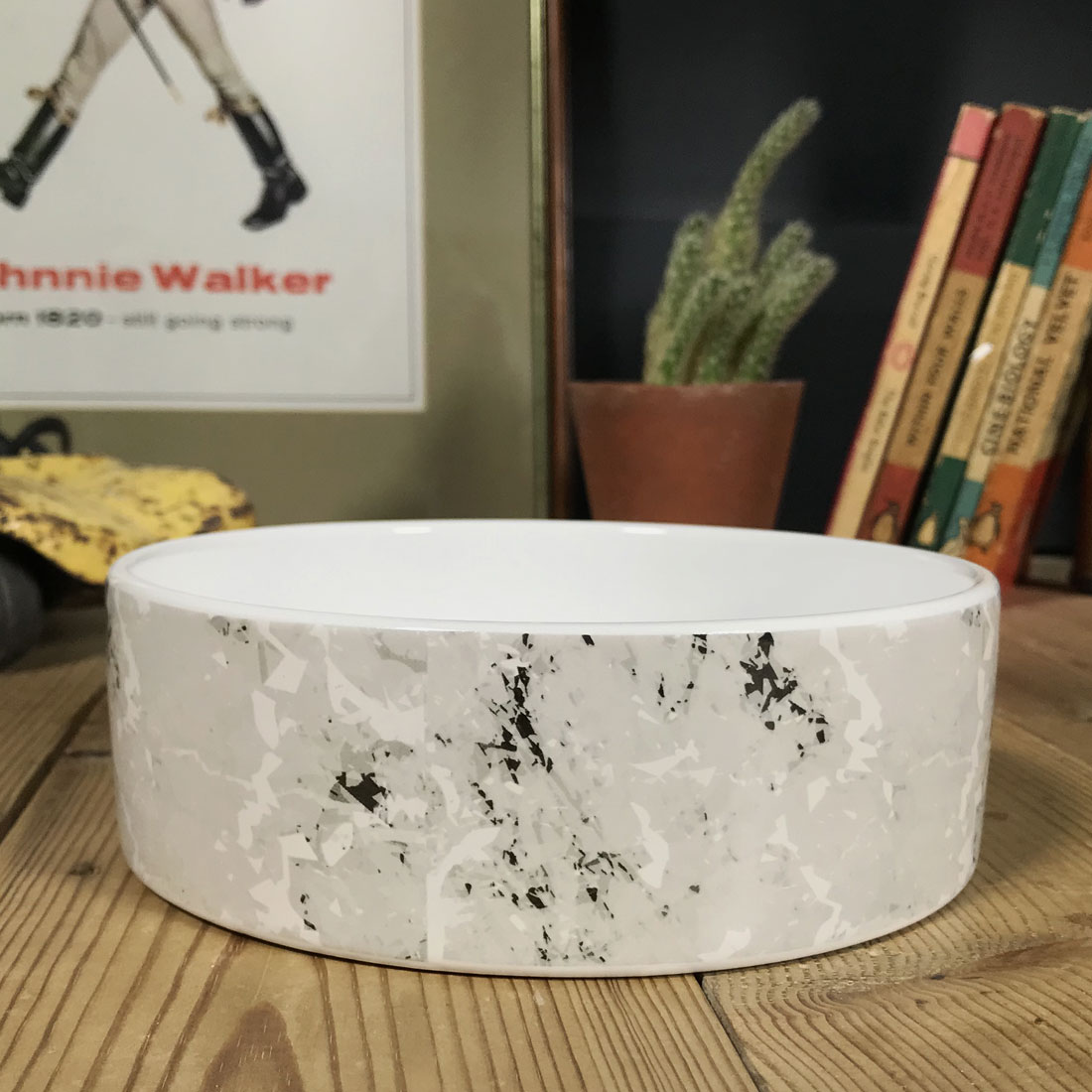 Grey Marble Food Bowl - Fontaine